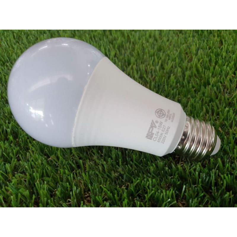NPV หลอดไฟ LED ขนาด 15W ขั้ว E27 แสงขาว CL04-15W | Shopee Thailand