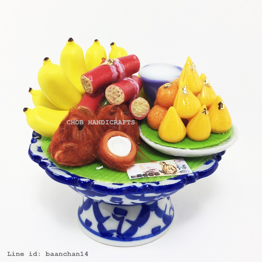 baanchan14 พานของไหว้พระพิฆเนศ ขนาดประมาณ 3.5 นิ้ว ชุดของไหว้พระพิฆเนศ ของไหว้ปั้นดิน ของตกแต่ง ...