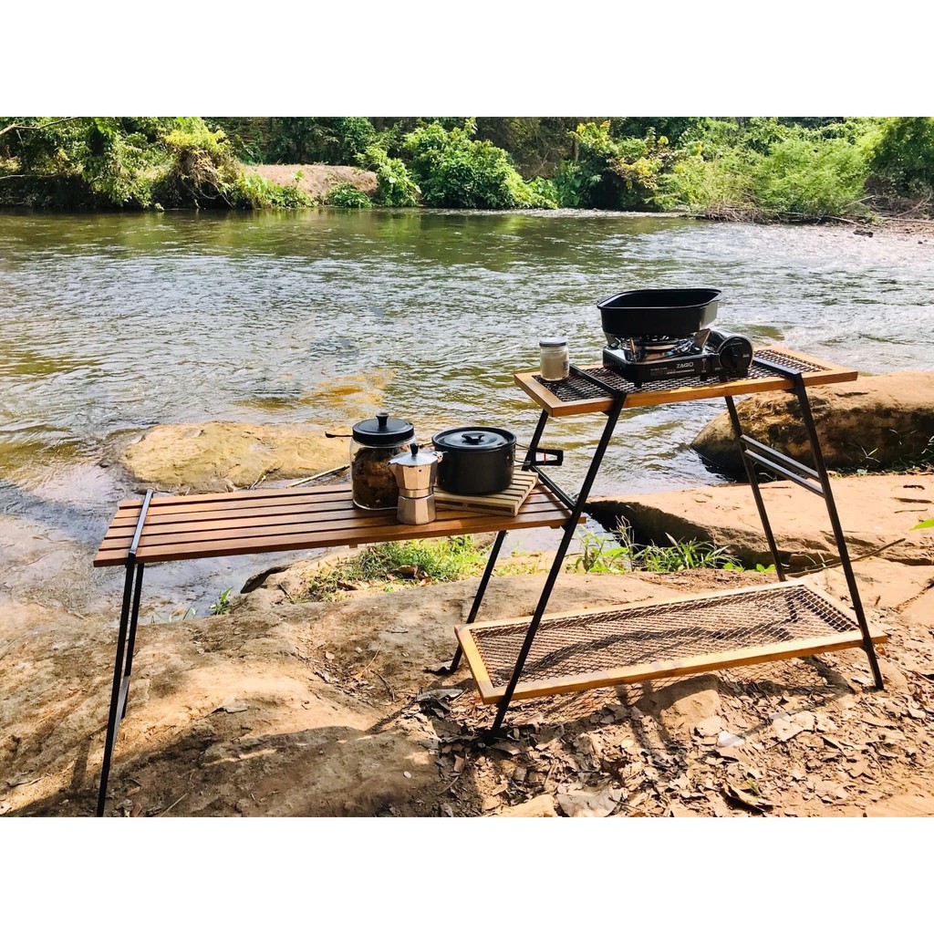 โต้ะงัดไม้สักทอง เซต 26p (แบบถอดประกอบ) โต้ะแคมป์ปิ้งชุดใหญ่ | Shopee Thailand