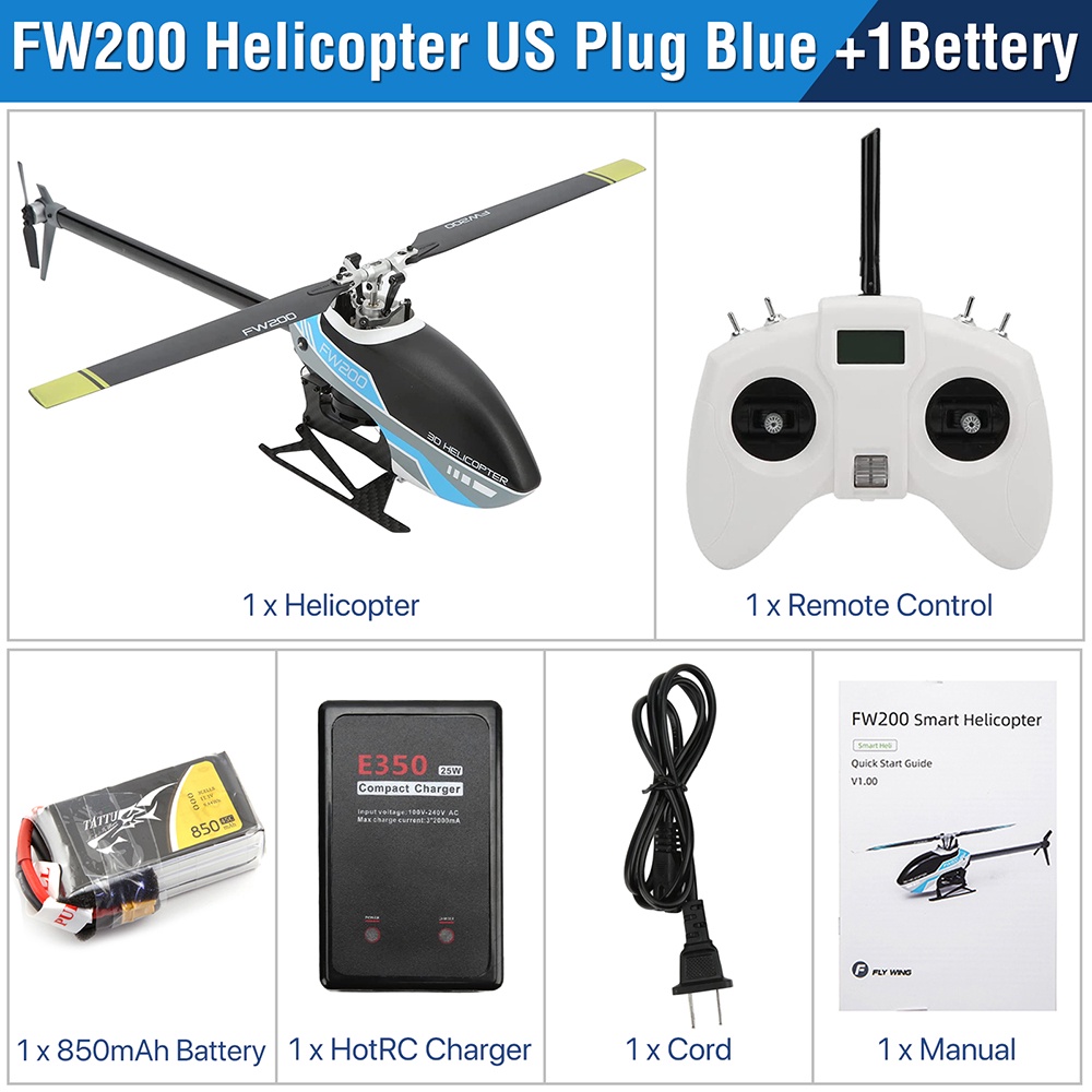 Flywing FW200 H1-V2 RC 8CH 3D Smart GPS เฮลิคอปเตอร์บังคับ RTF H1 ...