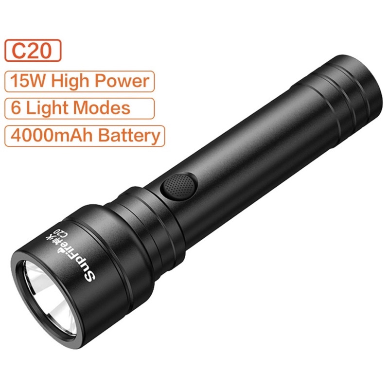 ไฟฉาย supfire-C20（15w high power） | Shopee Thailand