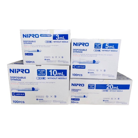 (ยกกล่อง)ไซริงค์ ไซริงค์ป้อนยาเด็ก Nipro Syringe ขนาด 3 ml, 5 ml, 10 ml และ 20 ml | Shopee Thailand