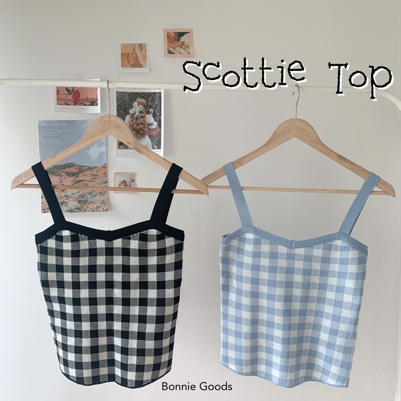 Bonnie Goods|Scottie Top เสื้อสายเดี่ยวลายสก็อต | Shopee Thailand