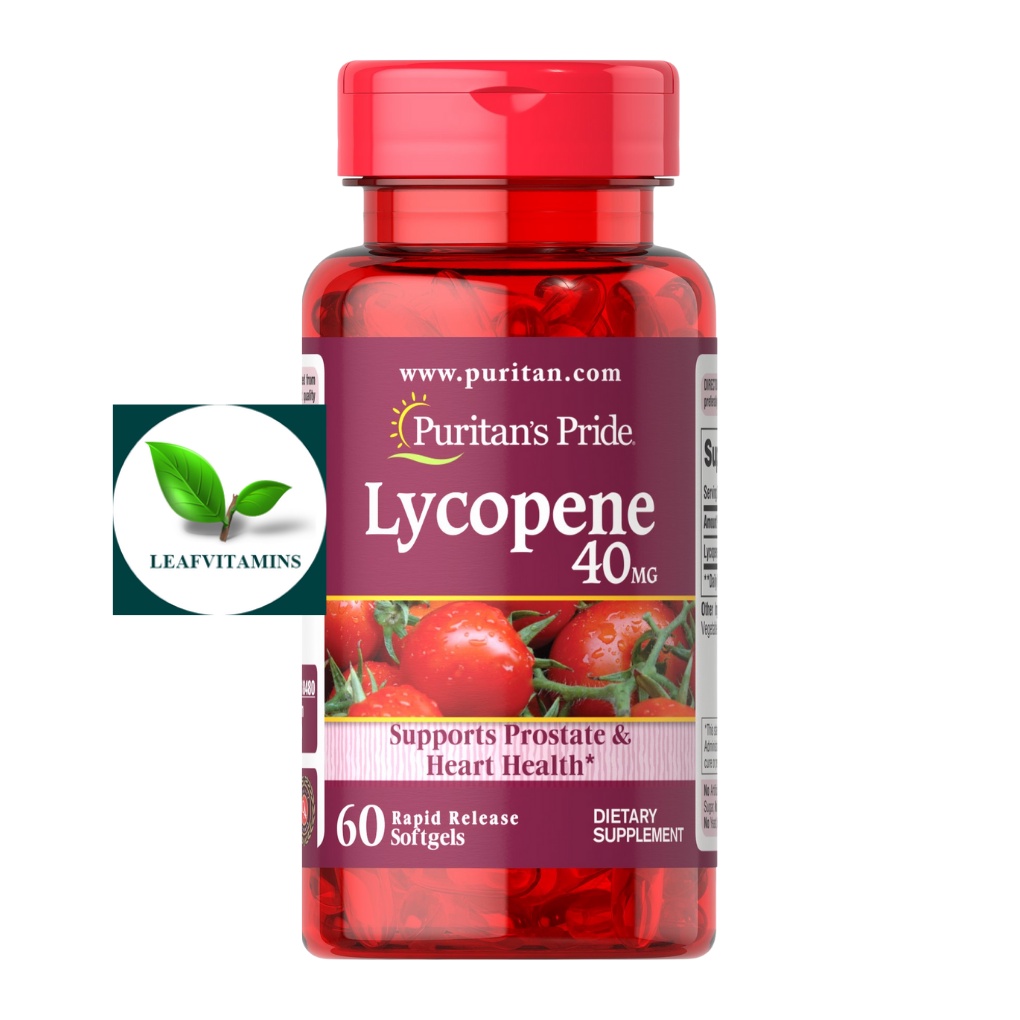 Puritan's Pride Lycopene 10, 20, 40 mg / 60,100 Softgels | Shopee Thailand
