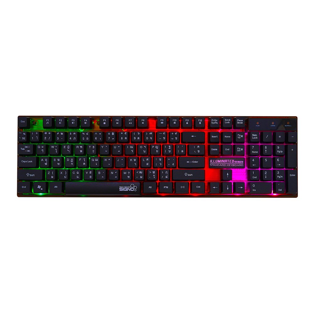 (KB-712) SIGNO Keyboard รุ่น KB-712 Illuminated LED Light 3 Mode ...