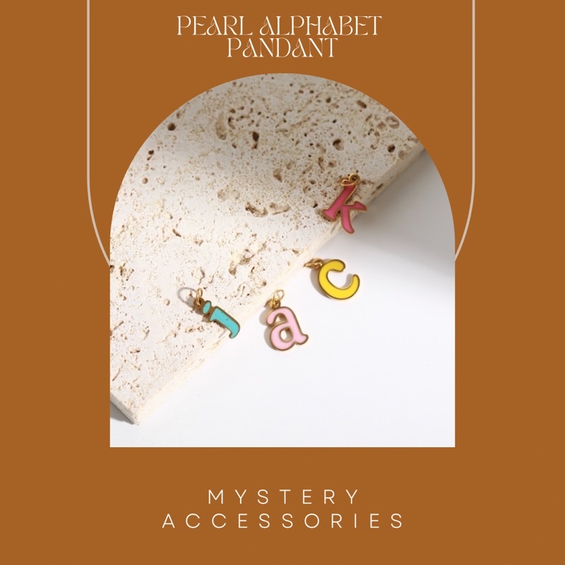 Pearl Alphabet Pandant (จี้ตัวอักษร A-Z) | Mystery Accessories | Shopee ...