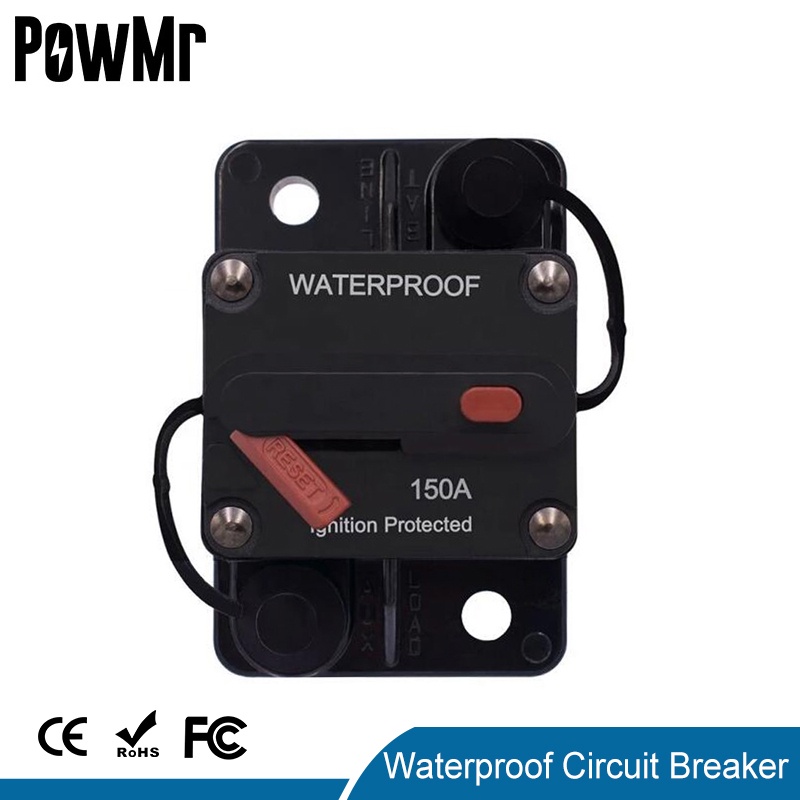 PowMr 12V 24VDC 60A 80A 100A 150A 200A 250A 300A Black Color Home Solar ...