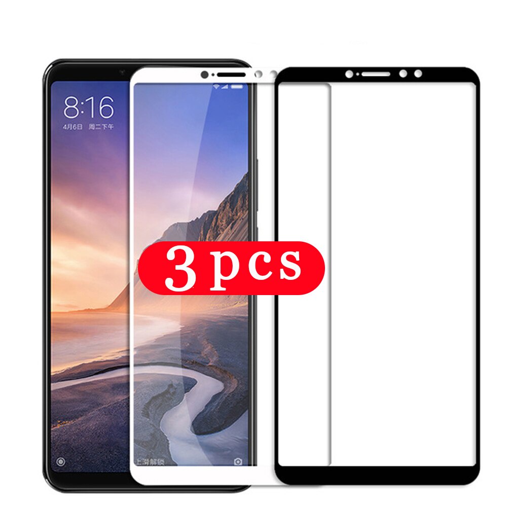 3DกระจกนิรภัยสําหรับXiaomi mi mix 2s 2 3 ฟิล์มป้องกันMi max 2 3 ...