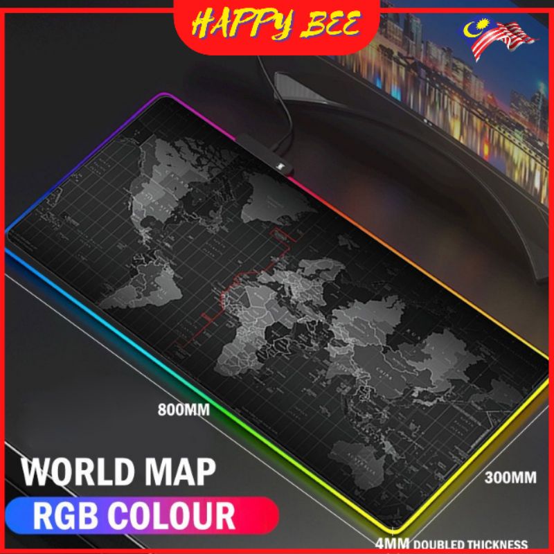 Usb RGB ไฟ LED gaming mousepad นุ่มขนาดใหญ่เกมคอมพิวเตอร์ mousepad ...