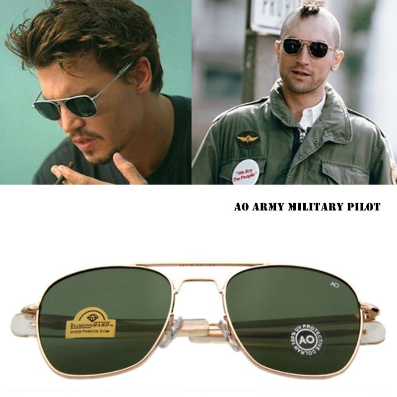 แว่นกันแดดการบิน Mens Ladies Vintage US Army Military Optical AO แว่น ...