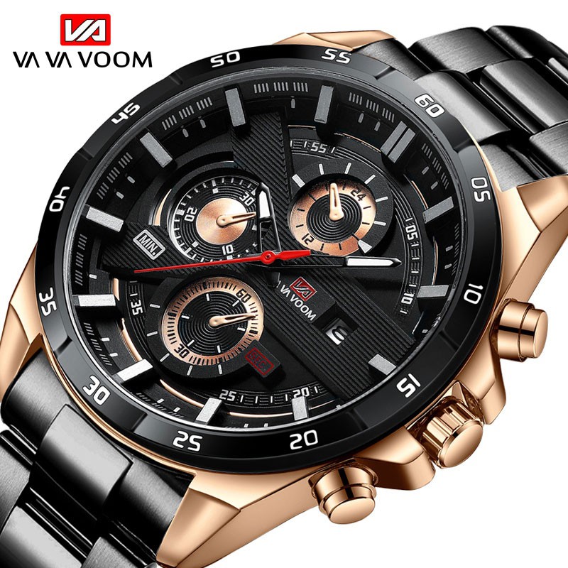 VA VA VOOM Fashion Mens Watch Top Brand Luxury Watch Waterproof Sport ...