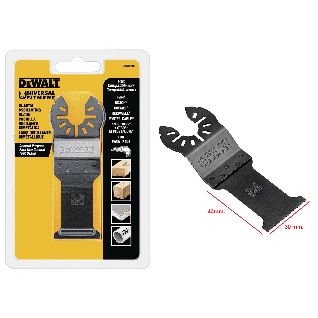 DEWALT ใบมัลติทูล DWA4203, DWA4205, DWA4206, DWA4209, DWA4213, DWA4215 ...