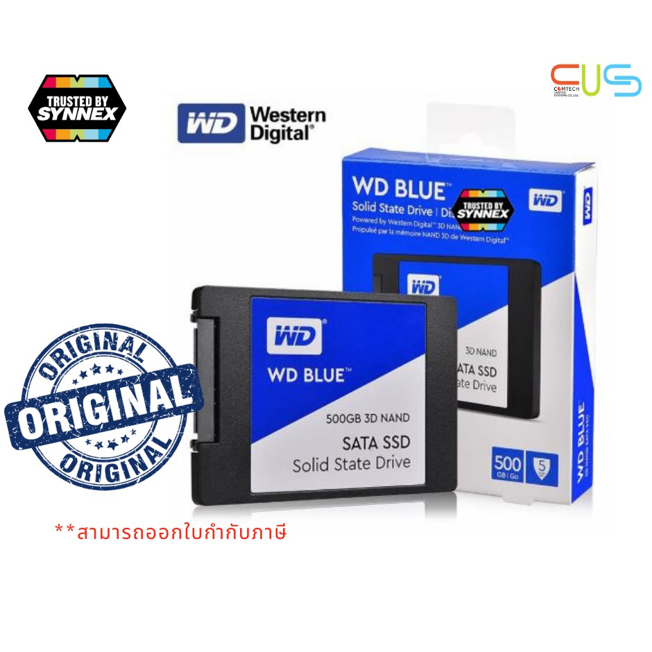 500 GB SSD SATA WD Blue (WDS500G2B0A) 3D NAND รับประกัน 5ปี | Shopee ...