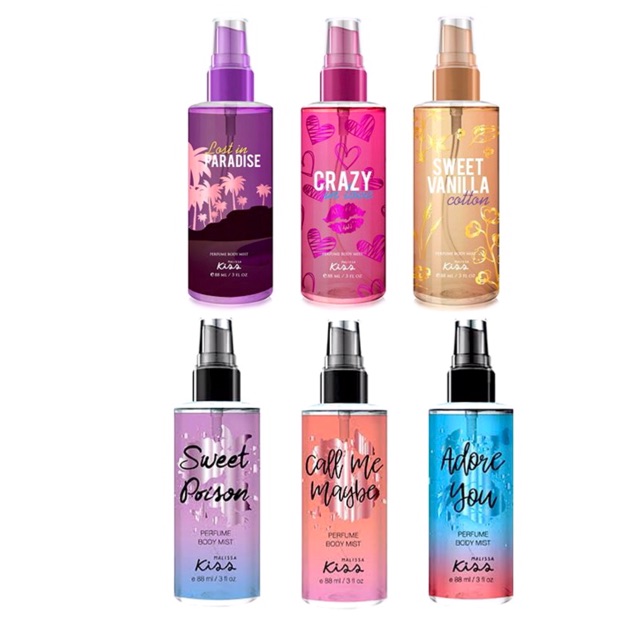 น้ําหอม MALISSA KISS: PERFUME BODY MIST สเปรย์น้ำหอม 6 กลิ่น ขนาด 88 ml ...