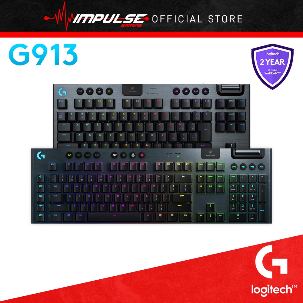Logitech G913 Standard / TKL Wireless RGB Mechanical Gaming Keyboard | Shopee Thailand