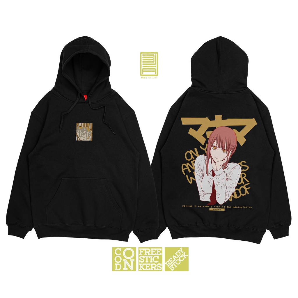 Hoodie MAKIMA CHAINSAW MAN CONTROL DEVIL MIKIMA IS LISTE JUMPERNING ...