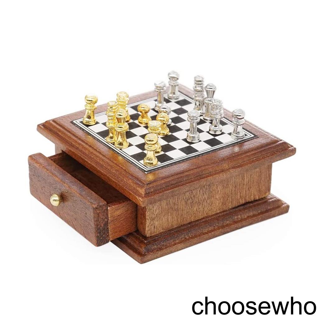 [CHOO] 1 Set Miniature Chess Exquisite Furniture Decoration Mini House ...