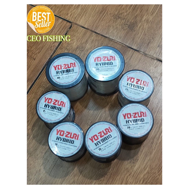 Yozuri Hybrid 600 YDS 8. สายไนล่อน | 10 | 15 | 20 | 25 | 30 | 40 ปอนด์ ...