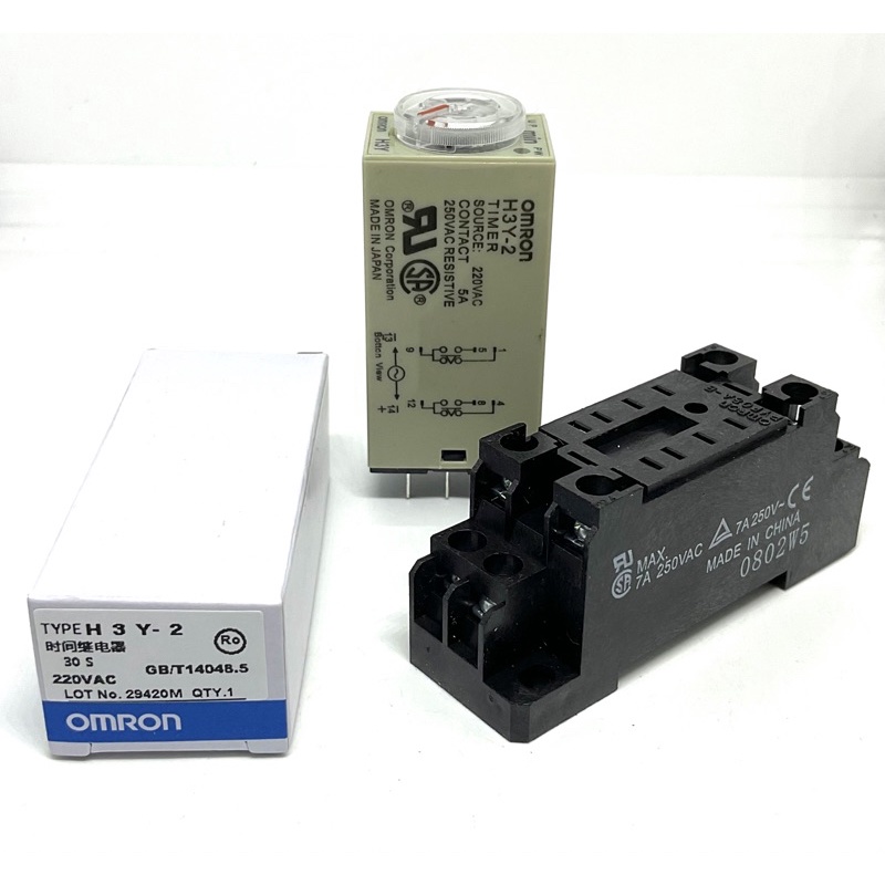 ทามเมอร์ H3Y-2. 220VAC Omron พร้อมซ็อกเก็ต 1S 3S 5S 10S 30S 60S 5M 10M 30M 60M | Shopee Thailand