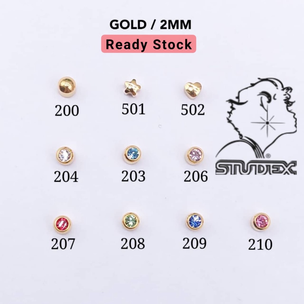 Studex เจาะหูสแตนเลสเกรดทางการแพทย์ subang tindik ไม่ก่อให้เกิดภูมิแพ้ ...