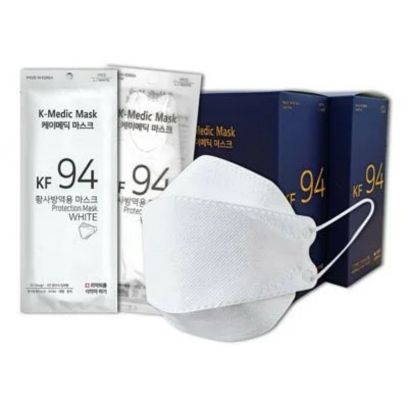 พร้อมส่ง!! K-Medic Mask KF94 หน้ากากอนามัยเกาหลีKF94 Quasi Drugs สีขาว (40ชิ้น แพ็ค1ชิ้น/ซอง ...