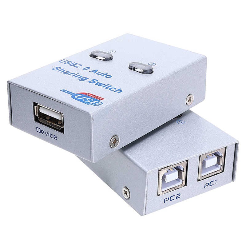 2 Ports USB 2.0 Manual Share Sharing Switch Splitter Box Hub For PC Printer (ออโต้) | Shopee ...