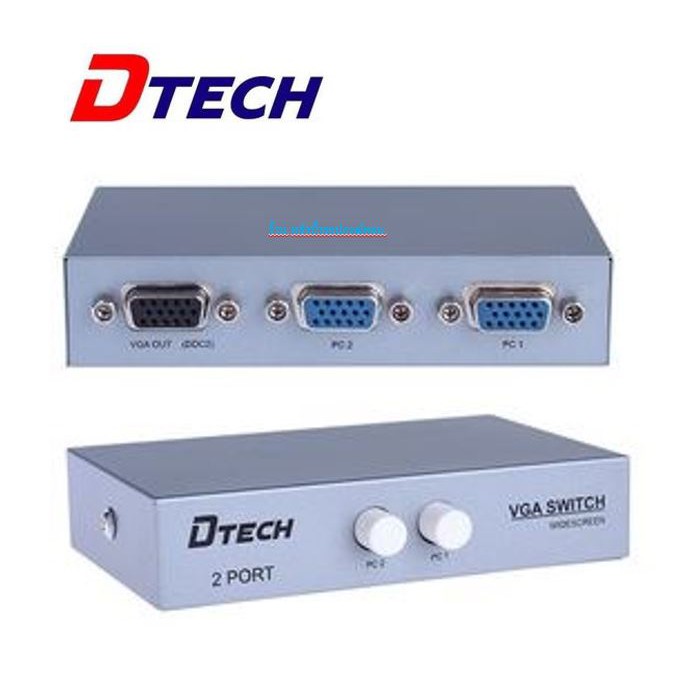 DTECH VGA Switch 4ออก1 2ออก1 DT-7034 DT-7032 ออกใบกำกับภาษีได้ | Shopee Thailand