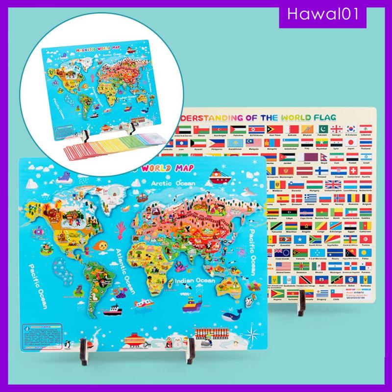 World Map Puzzle for Kids World Puzzles with 90 Geography Cards ...