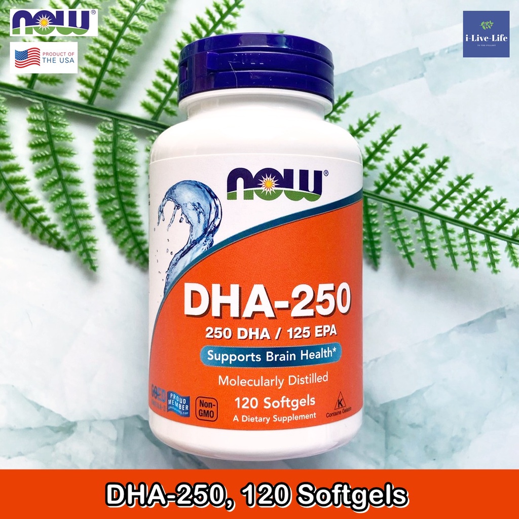 ดีเอชเอ อีพีเอ DHA-250/EPA-125, 120 Softgels - Now Foods โอเมก้า-3 น้ำมันปลา | Shopee Thailand