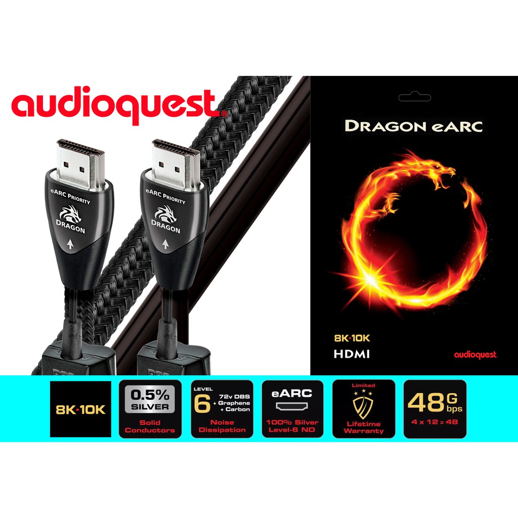 AudioQuest HDMI DRAGON eARC HDMI Cable | Shopee Thailand