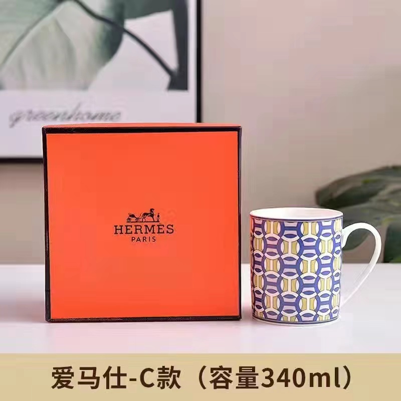 Dior mug bone china home breakfast cup couple coffee milk cup gift box ...