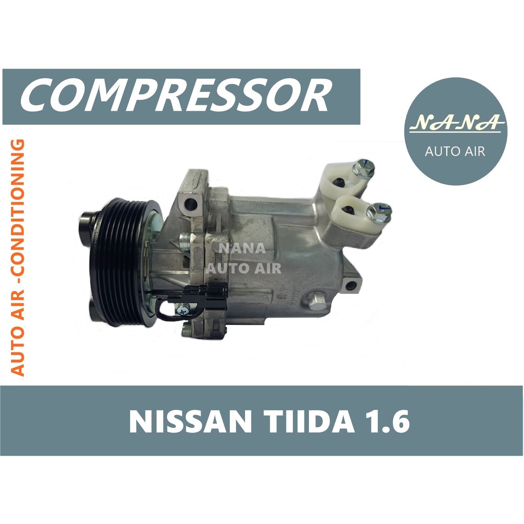 คอมแอร์ Nissan Tiida 1.6 ปี 07 คอมเพรสเซอร์ แอร์ นิสสัน ทีด้า 1.6 ปี 07 คอมแอร์รถยนต์ Compressor ...