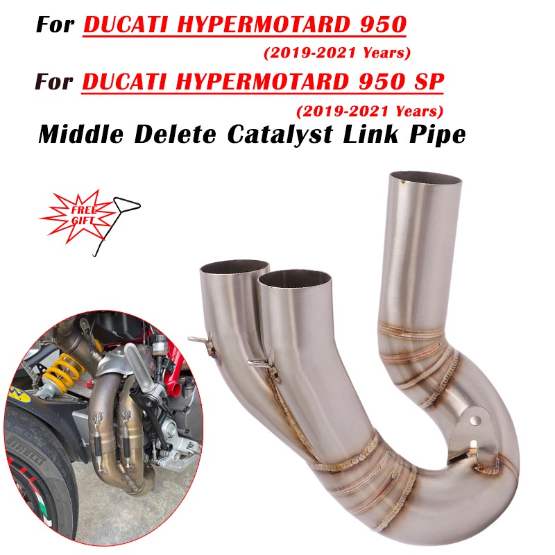 สําหรับ Ducati HYPERMOTARD 950 / 950SP 2019 20 21 รถจักรยานยนต์ไอเสียระบบปรับเปลี่ยนกลางลบ ...