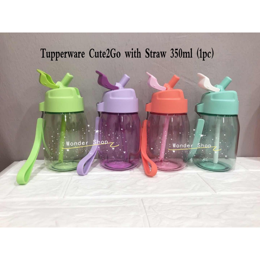 Limited Tupperware Cute2go 350ML with Straw(1pc)/ แปรงล้างขวด (1pc) | Shopee Thailand