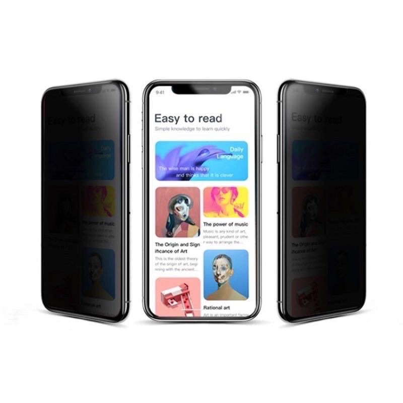 ฟิล์มกระจก เต็มจอ สำหรับiPhone กันมองกันเสือก iPhone15 15PRO 14pro ...