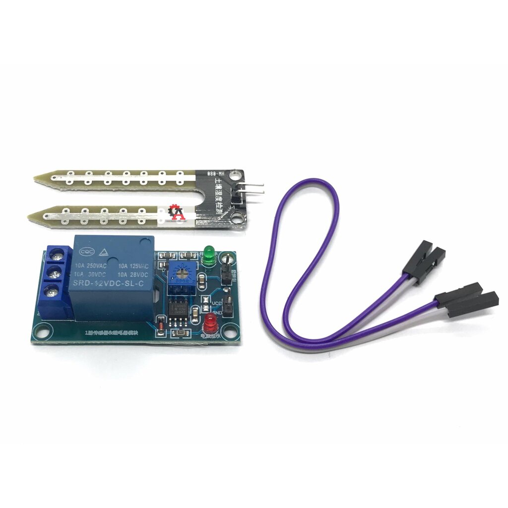 Soil Moisture Sensor + Relay โมดูลวัดความชื้นในดินพร้อมรีเลย์ควบคุม ...