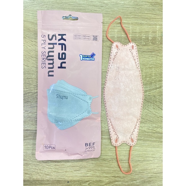 Shumu KF94 หน้ากากอนามัย 5 ชั้น 10 ชิ้น / แพ็ค ฟรีตัวล็อกแมส 1 ชิ้น ...