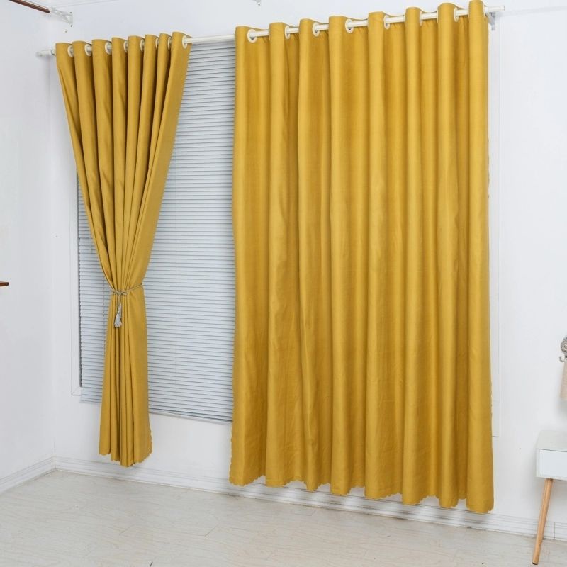 Hook/cakuk/ring ผ้าม่าน สีเหลืองมัสตาร์ด สีทอง ม่าน langsir kuning ...