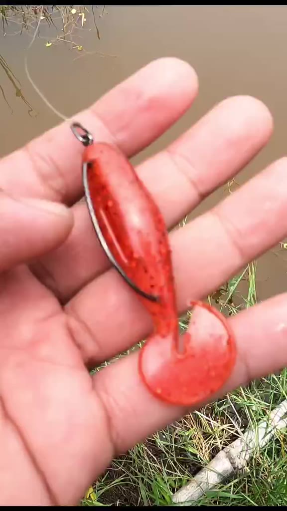 เหยื่อยาง ตกปลาช่อน Tailfrog mini 6.5cm 7.3กรัม 1ซอง5ตัว พร้อมตัวเบ็ด ...