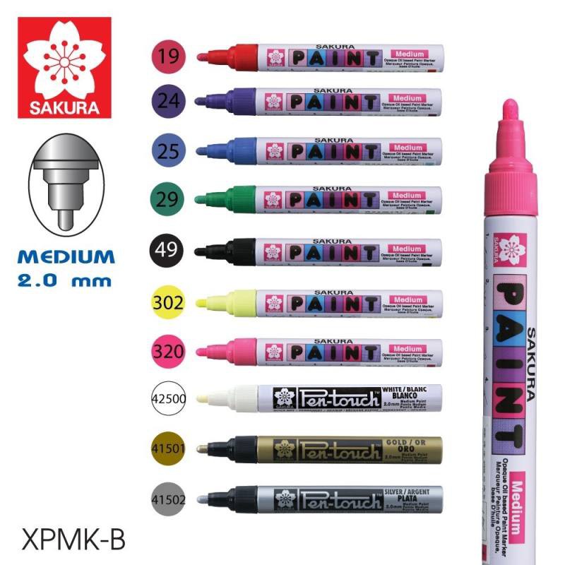 SAKURA(ซากุระ) ปากกาเพ้นท์ หัวใหญ่ 2.0 mm. รหัส XPMK- (จำนวน 1 ด้าม ...