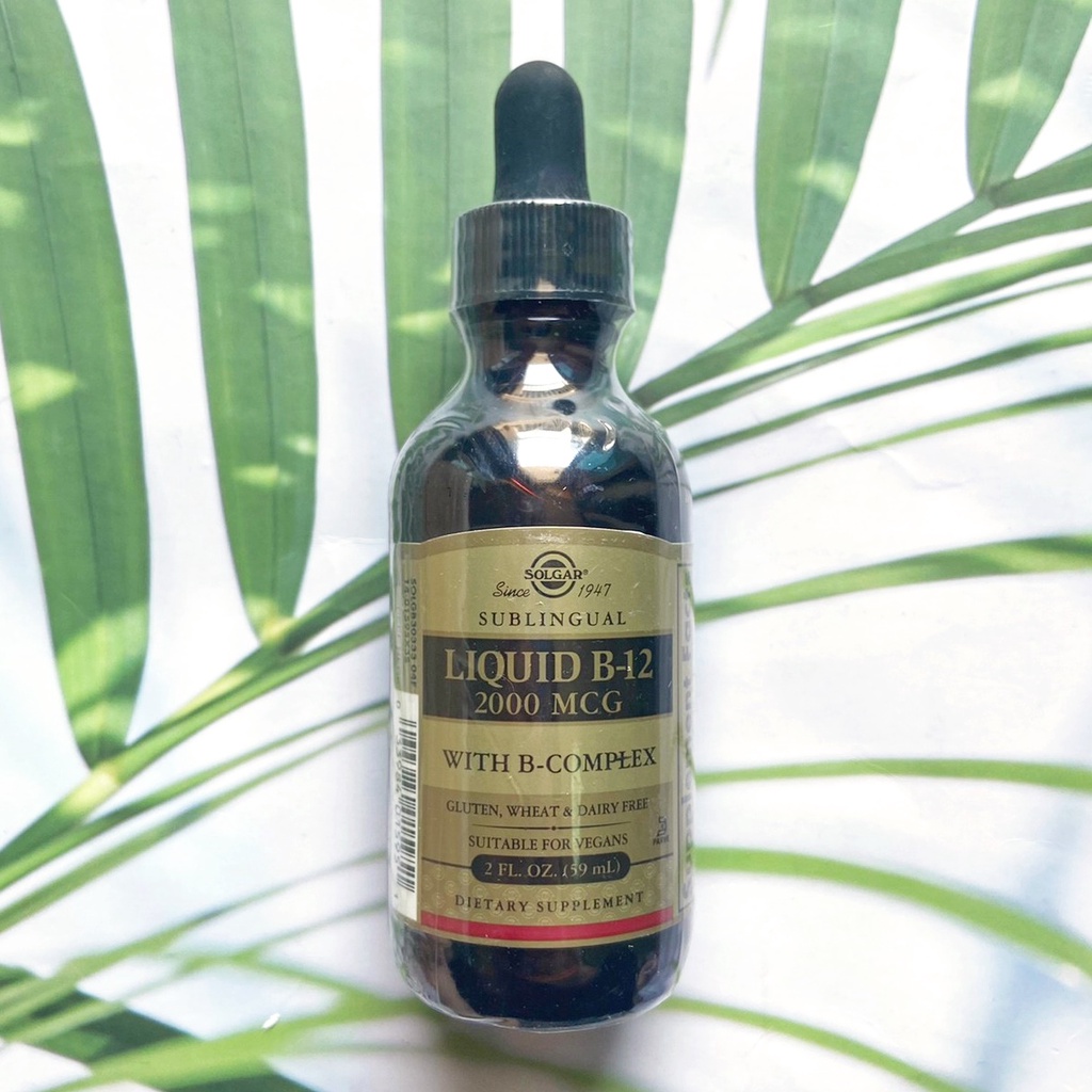 (Solgar®) Sublingual Liquid B-12 with B-Complex 2000 mcg 59 ml วิตามินบ ...