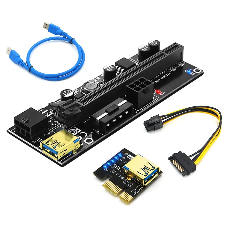 Bt 009S PLUS PCI-E Riser 1X เป็น 16X Extensor PCI E USB3 0 สายเคเบิลไร ...