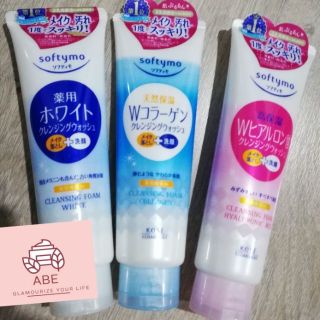 Kose softymo cleansing foam (ล้างคสอ. +โฟมล้างหน้า) สูตร white/collagen/hyaluron | Shopee Thailand