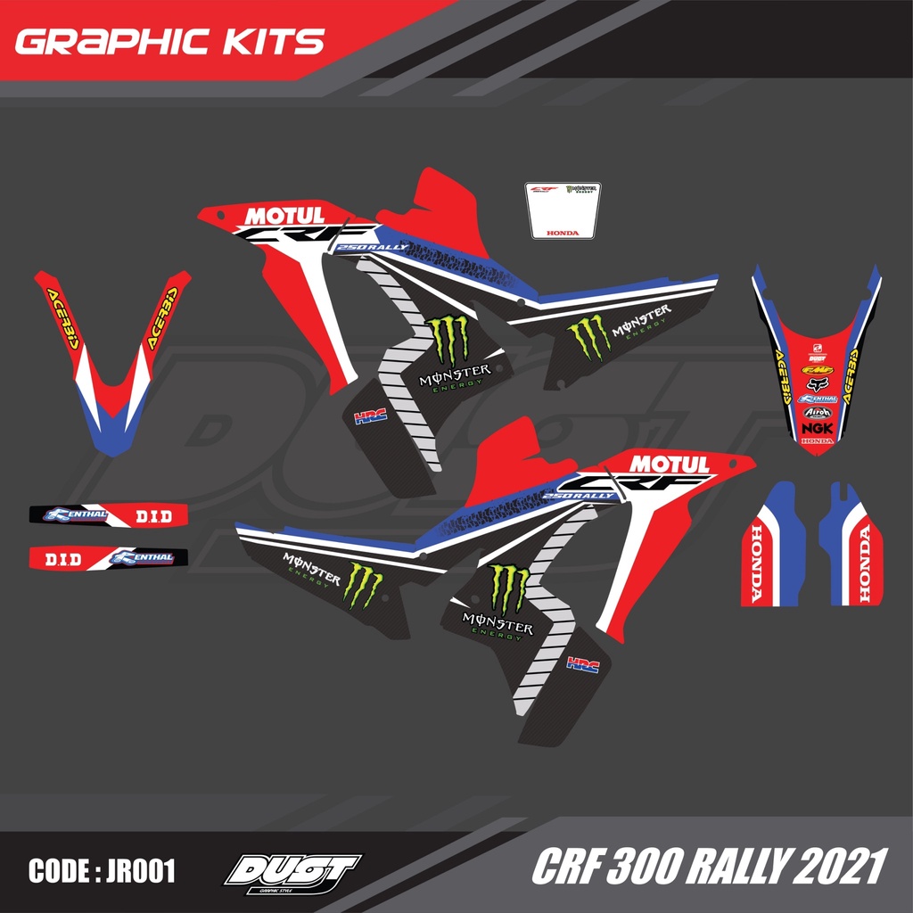 สติ๊กเกอร์วิบาก Honda CRF 300 Rally ทั้งคัน Graphic kit สติ๊กเกอร์ ...