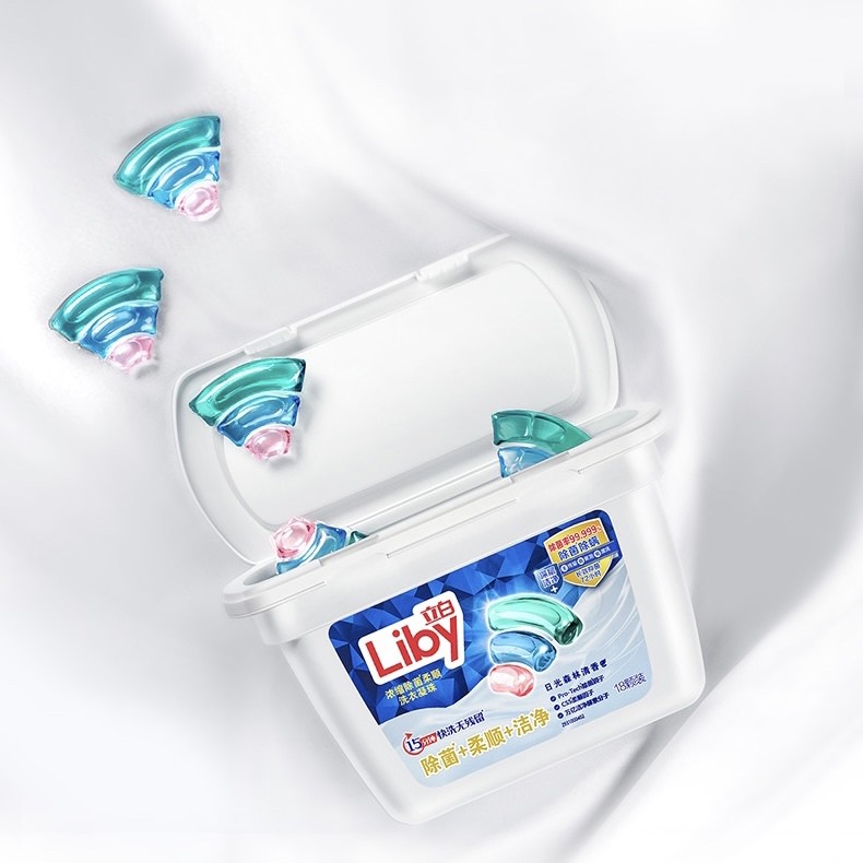 เจลบอลซักผ้า 3in1 น้ำยาซักผ้า+น้ำยาขจัดคราบ+น้ำยาปรับผ้านุ่ม Liby Pods ...