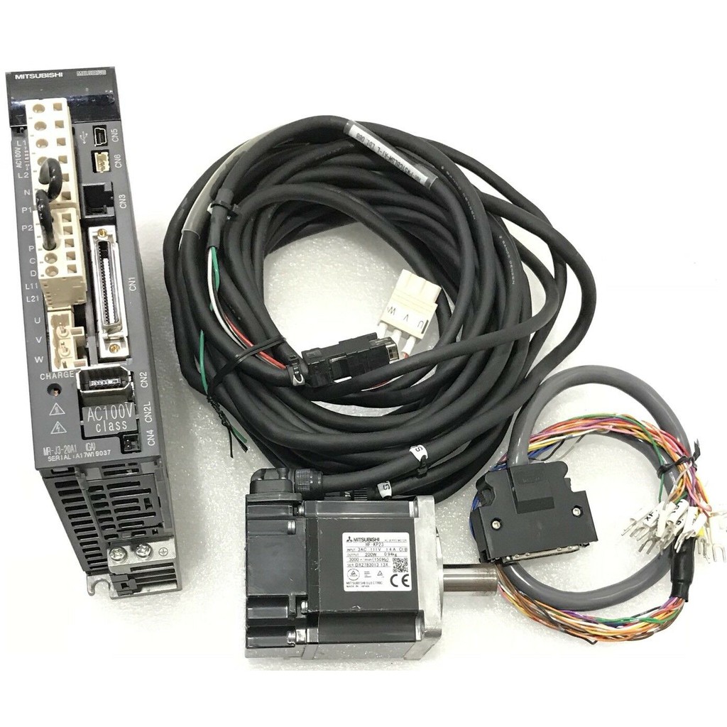 Mitsubishi Servo Drive MR-J3-20A1+ Servo motor HF-KP23 200W , Servo ...
