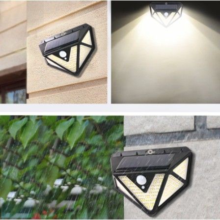 ไฟติดผนัง solar 166LED โซล่าเซลล์ solar light solar cell หลอดไฟโซล่าเซล โคมไฟโซลาร์เซลล์ SOLAR ...