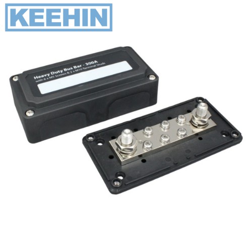 บัสบาร์กล่อง DC 48V/300A 2*M10 Stud,6*M5 scew 138*69*44.5mm Bus Bar Box ...