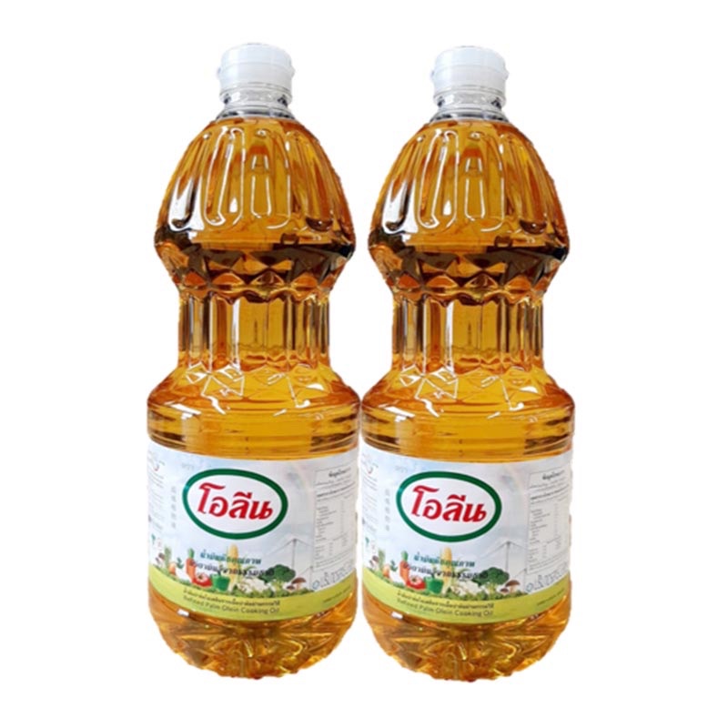 น้ำมันปาล์ม ตรา โอลีน (OLEEN BRAND) ปริมาตรสุทธิ 2 ลิตร (แพ็คคู่ 2 ขวด ...