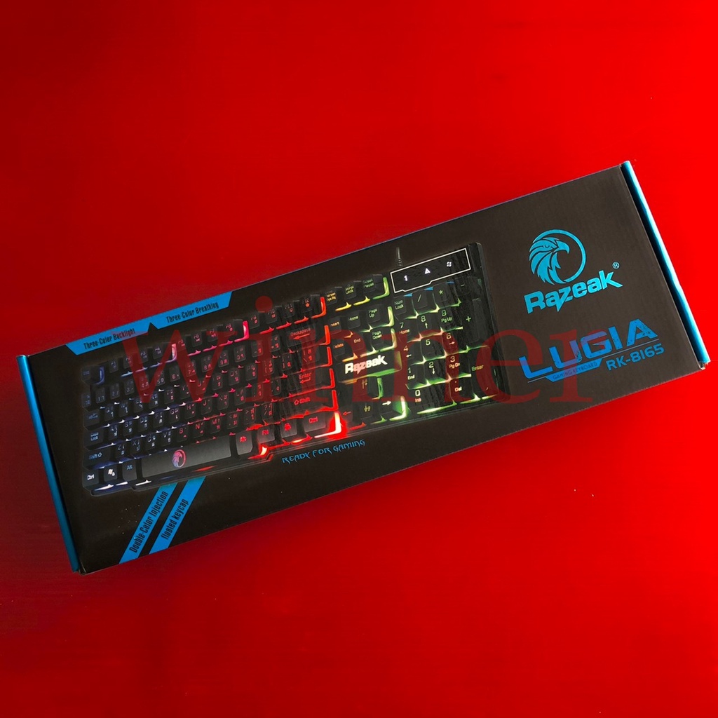 Razeak Backlighted Gaming keyboard รุ่น RK-8165 ไฟ LEDแสดงไฟรูปแบบ ...